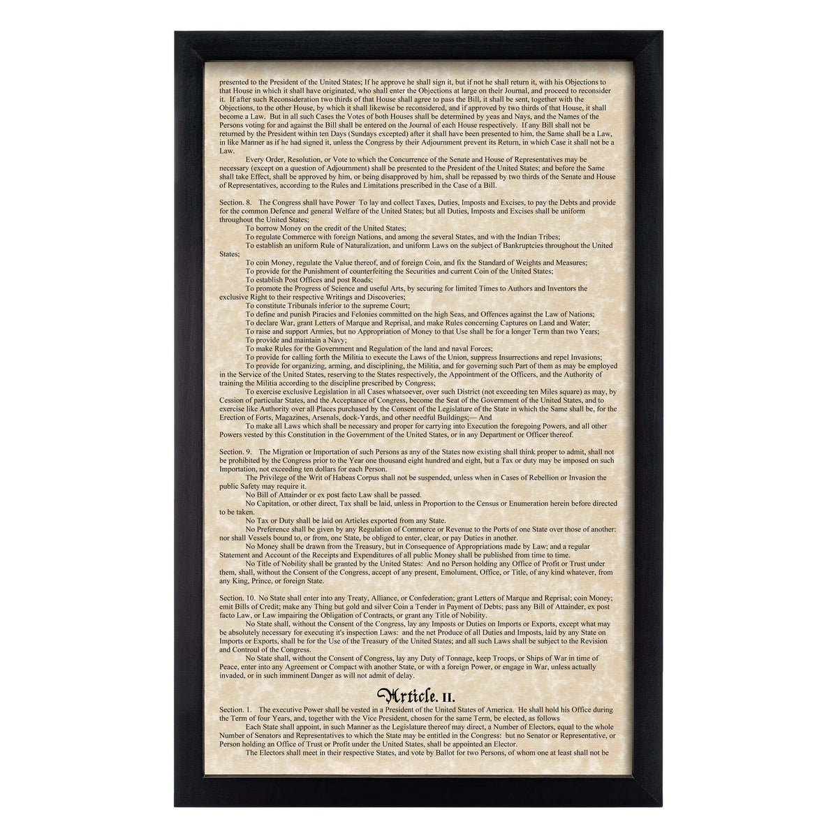Framed Constitution & Bill of Rights – American Designs